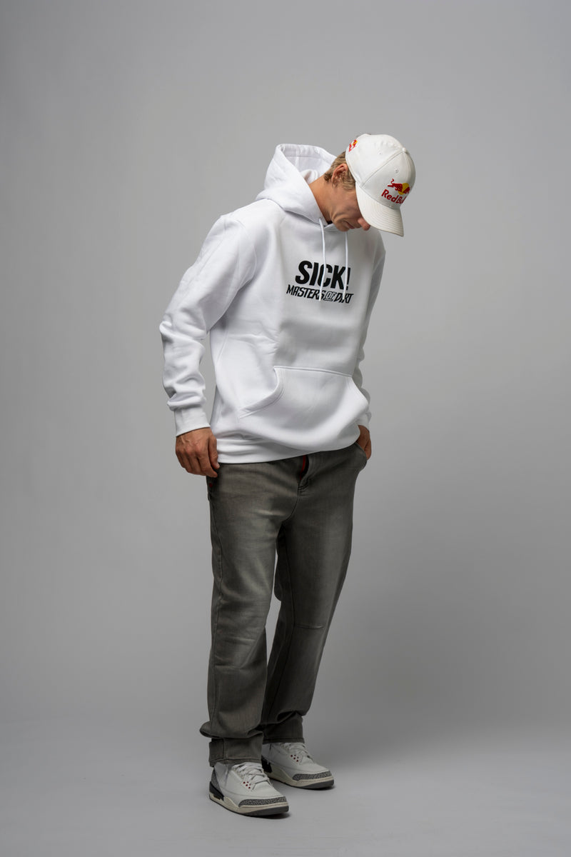 SICK! x M.O.D Collab Retro Hoodie - White Edition – Sick by Fabio Wibmer